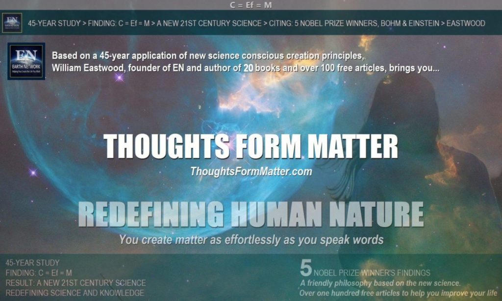 Thoughts Form Matter | A new science & practical life philosophy